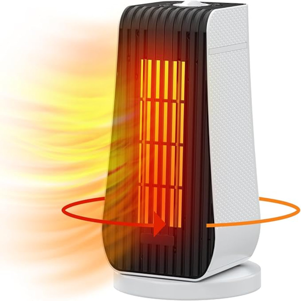 BUILTCO Portable Electric Space Heater, 1200W Ceramic Heater For Indoor ...