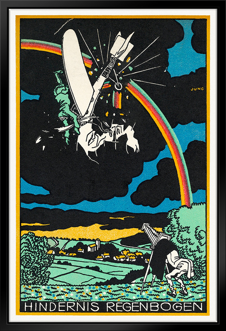 ATX Art Group LLC Rainbow Obstacle - Floater Frame Print on Canvas ...