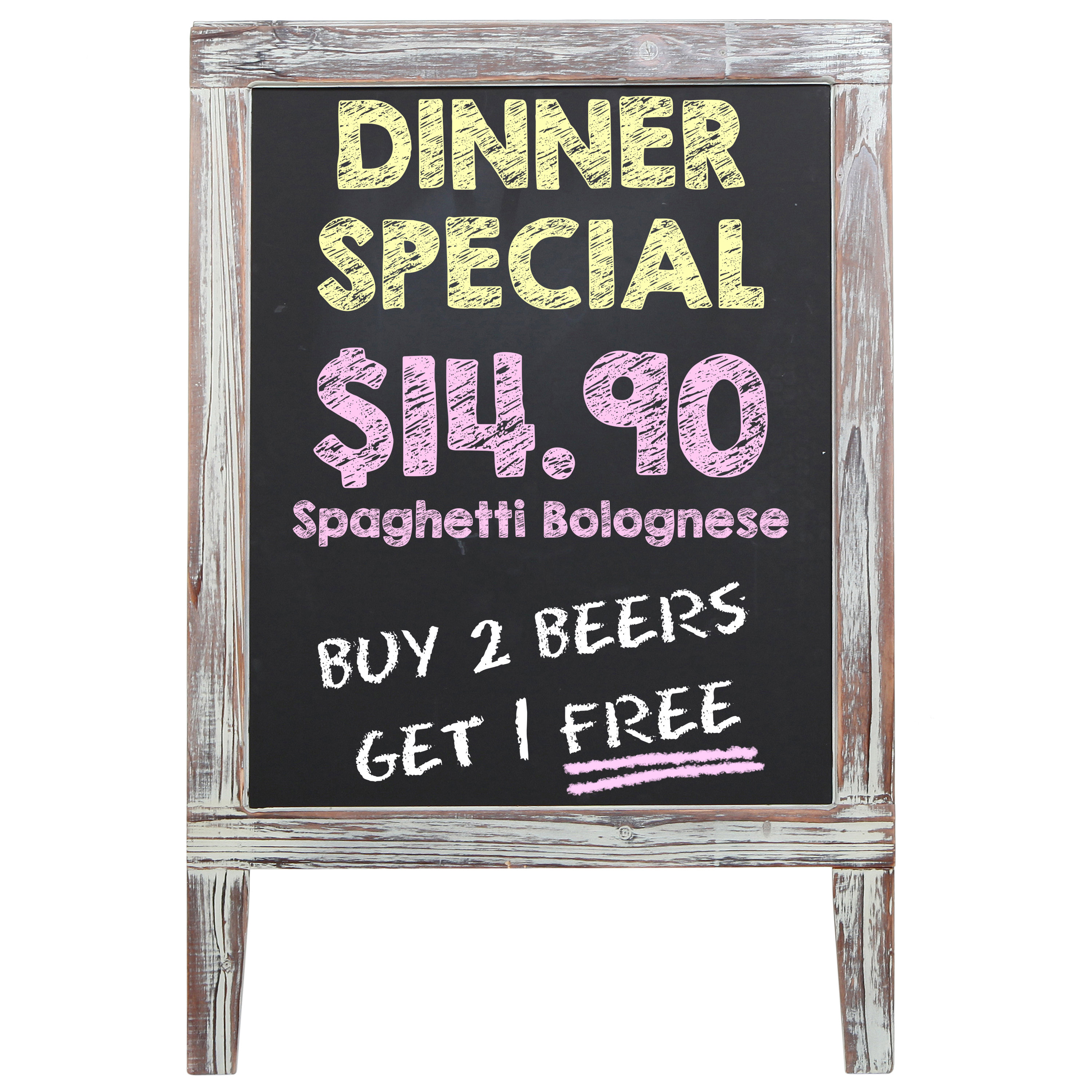 MY GIFT Free Standing A Frame Chalkboard | Wayfair.co.uk