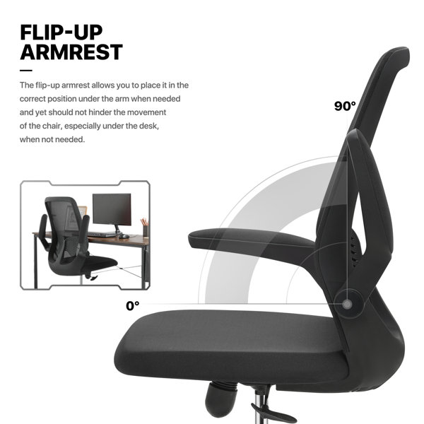 Inbox Zero Office Desk and Chair Set with Wheels and Rotatable Chairs ...