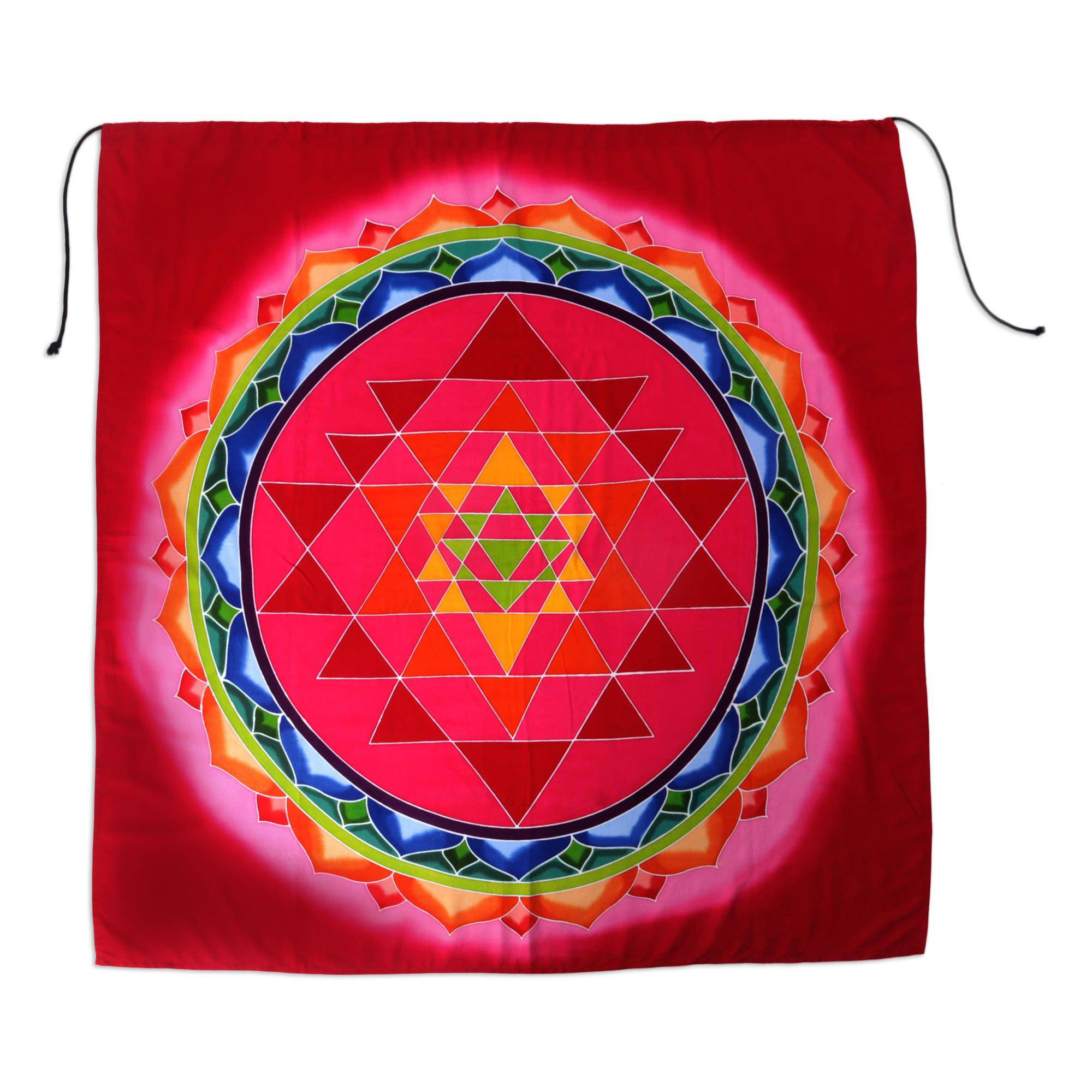 Bungalow Rose Red Petal Parade Batik Rayon Wall Hanging | Wayfair