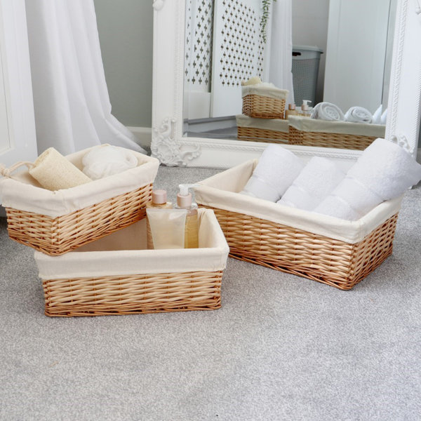 Bay Isle Home Wicker 4 Piece Storage Bin Set | Wayfair.co.uk