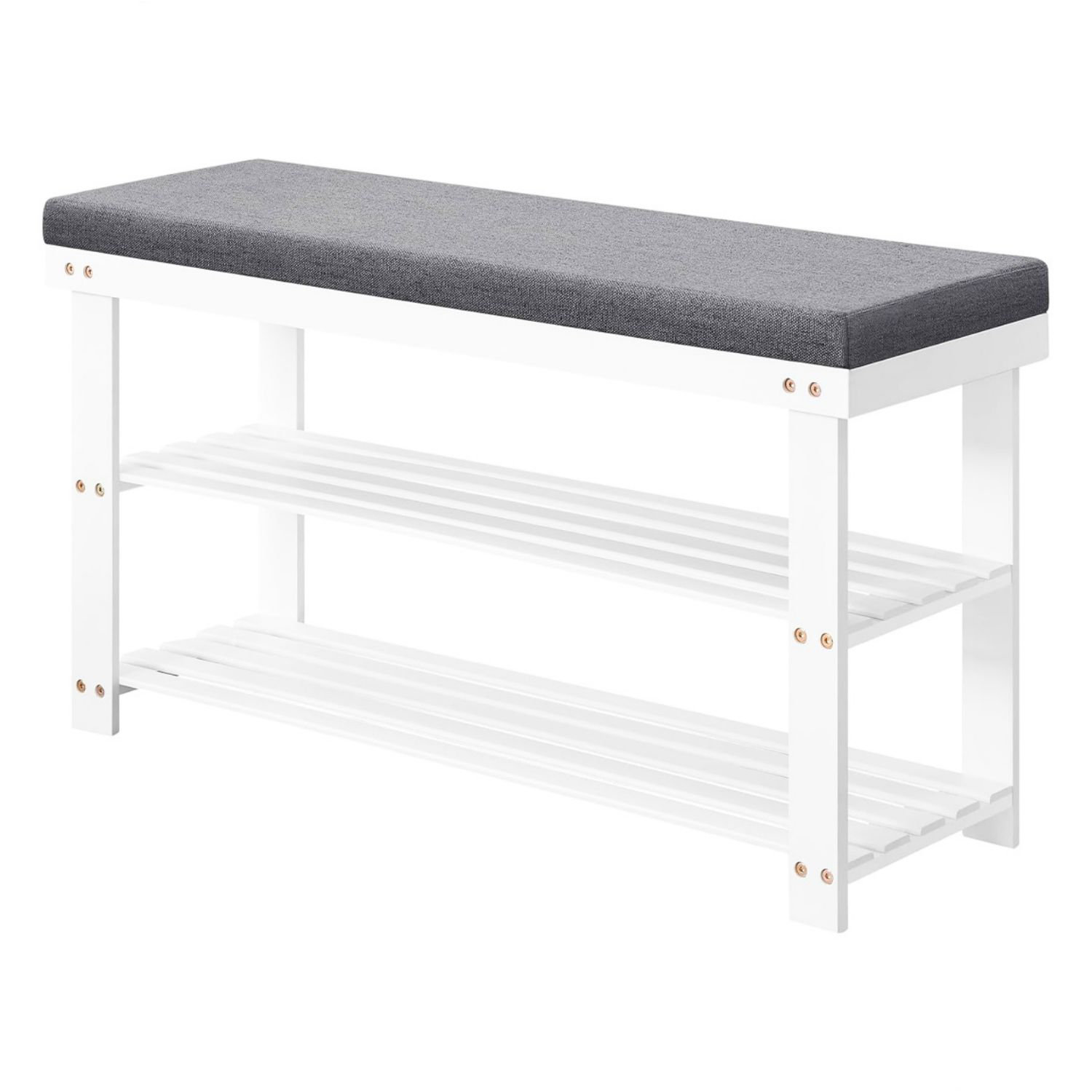 Ameriwood Upholstered Shelves Storage Bench | Wayfair