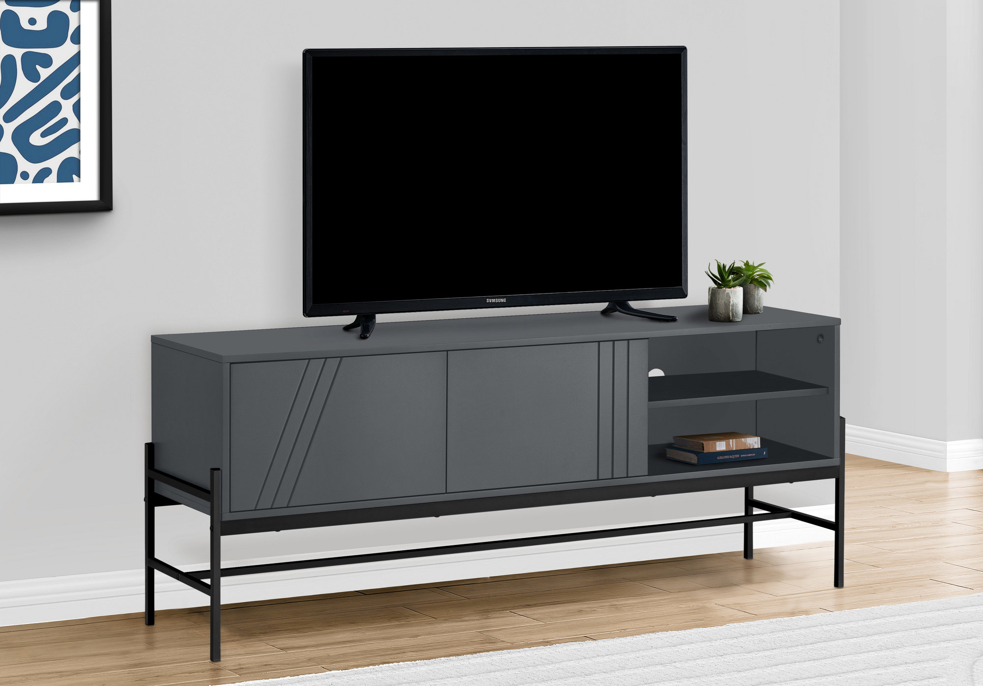 George Oliver Tv Stand, 60 Inch, Console, Media Entertainment Center ...