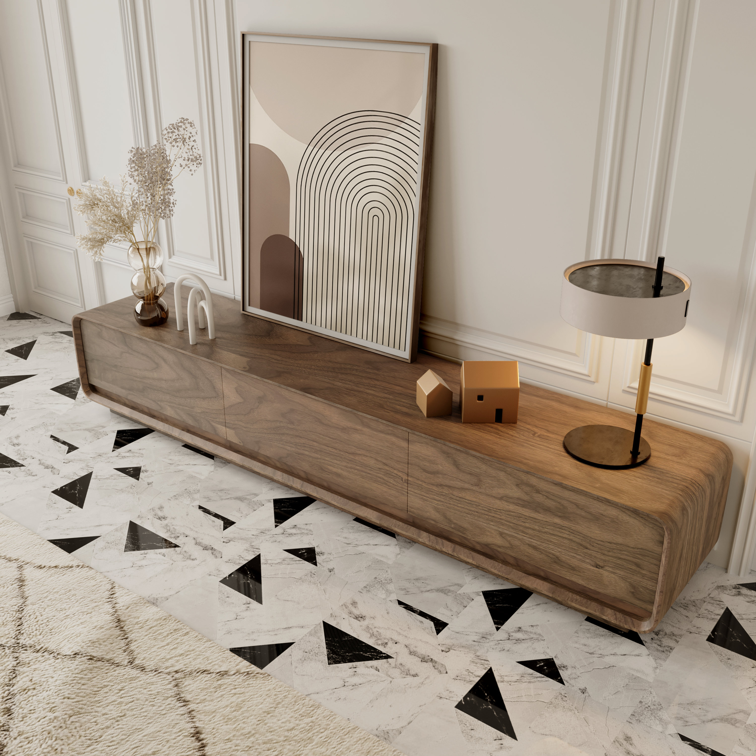 Loon Peak® Elegant Timber TV Stand | Wayfair