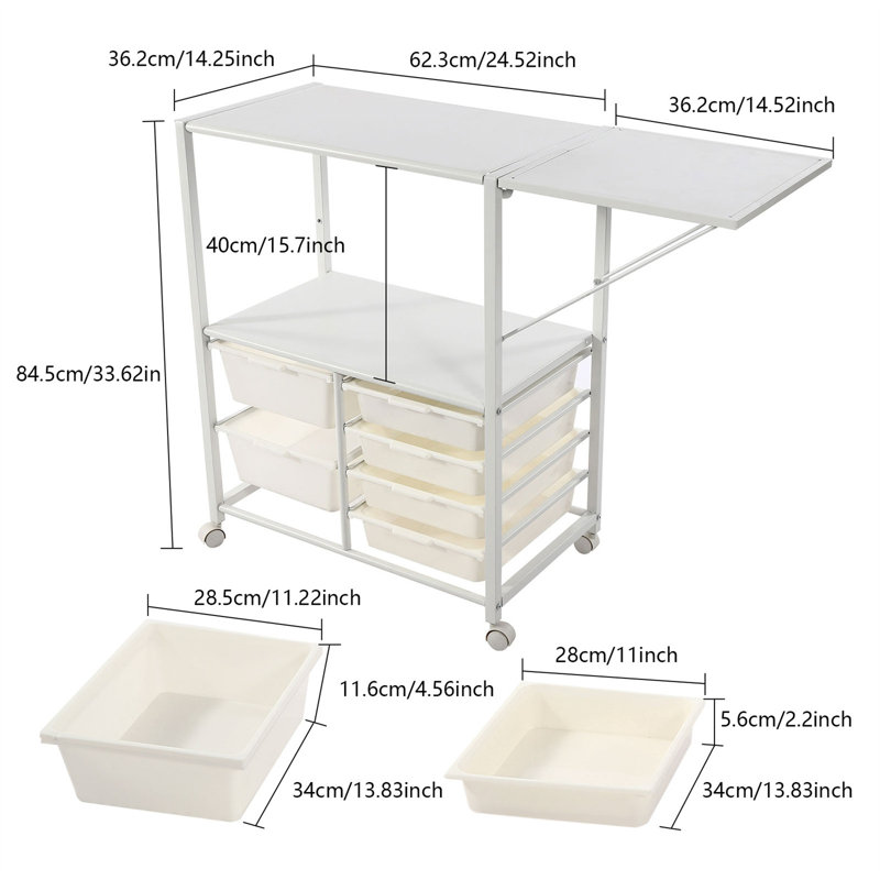 Latitude Run® 2-Tier Freestanding Space Saver Storage Shelf | Wayfair