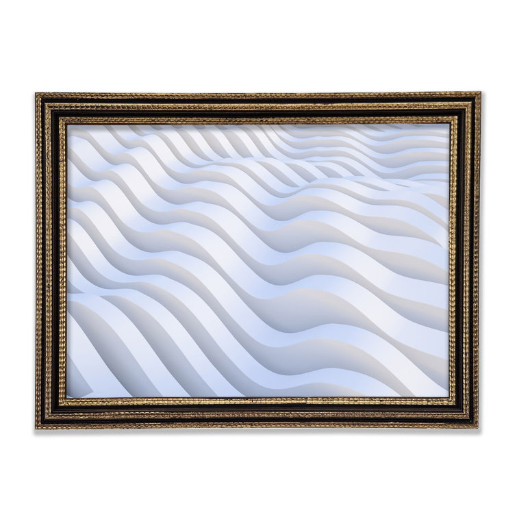 Ivy Bronx Wavy Shapes In White Framed Print | Wayfair.co.uk