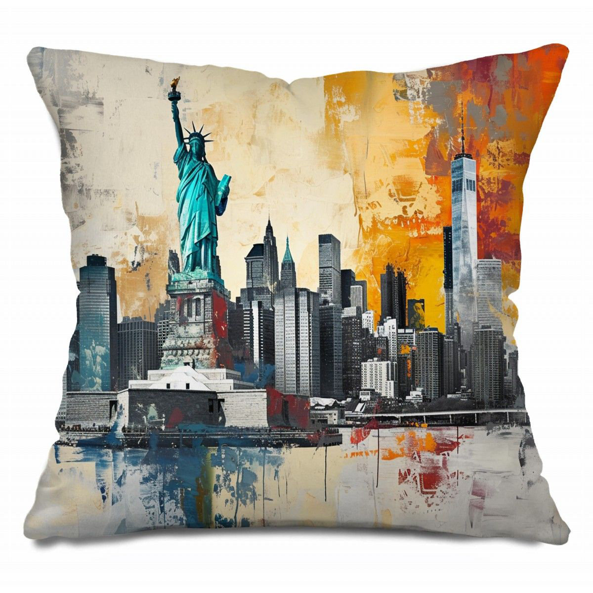 VisionDecor Cityscape Throw Pillow, Urban Cotton Twill Pillows | Wayfair