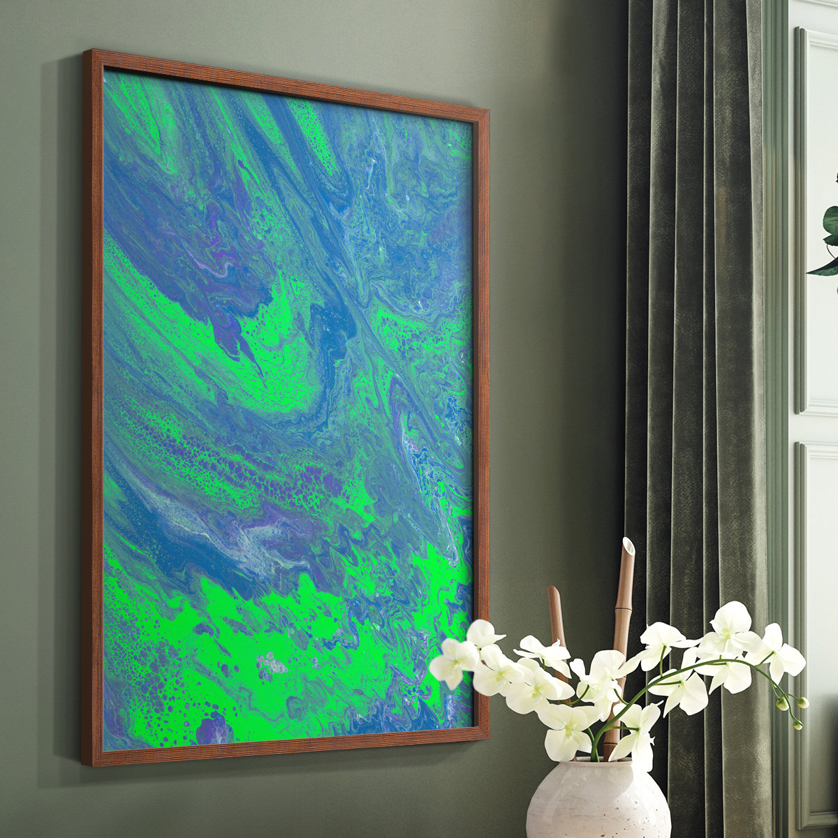 Wrought Studio™ M93 Framed Print - Solid Wood | Wayfair