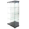 Abrahams Glass Display Cabinet with Mirrored Back Panel, Glass Display ...