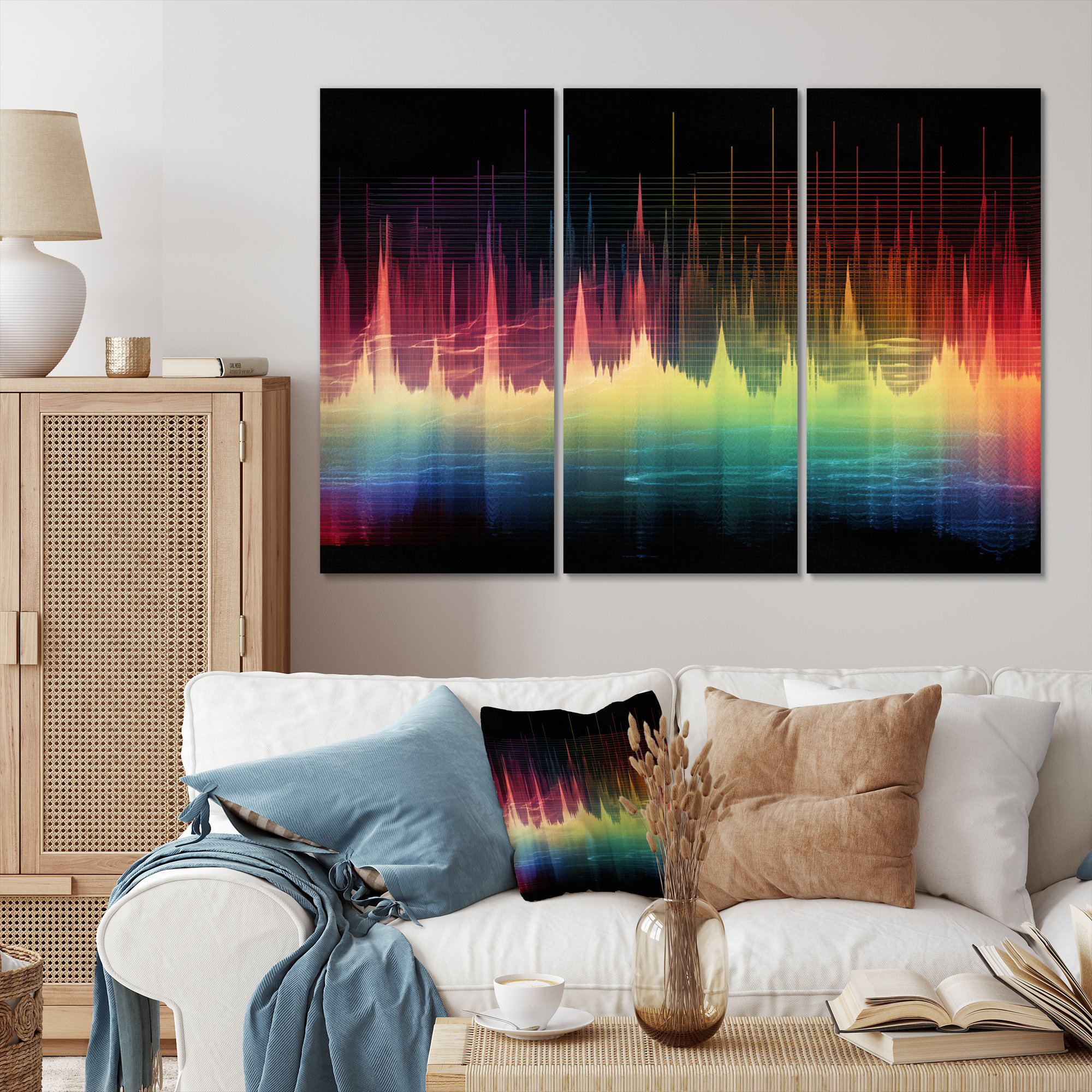 Design Art Sounds Of The Waves Spectogram - Abstract Shapes Wall Art ...
