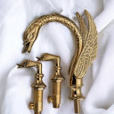 AlenArtWater Golden Bathroom Faucet-Luxury Swan Shape Sink Faucet 2 ...