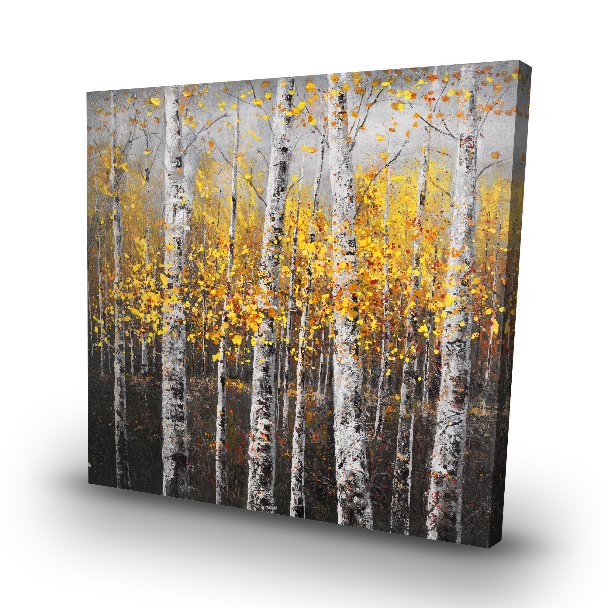 Begin Edition International Inc. Sunny birch trees - 32"x32" art on ...