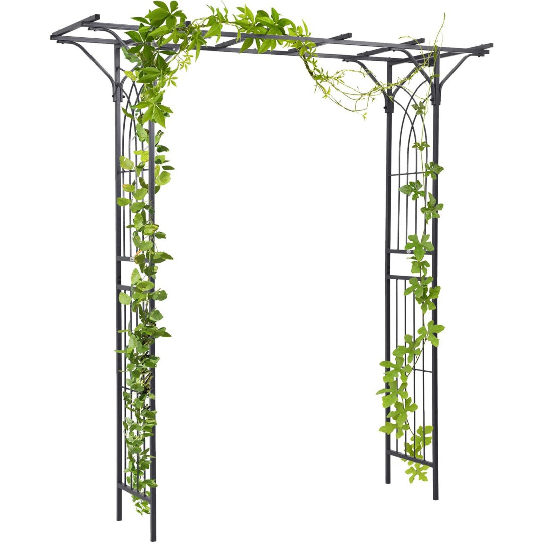 CUSTOM BUILT-IN VACUUM SYSTEMS 82'' Decorative Metal Garden Trellis ...
