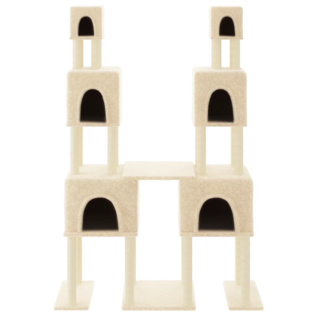 Corrigan Studio® Cat Tree Engineered Wood, Plush, Sisal 78.3 In | Wayfair