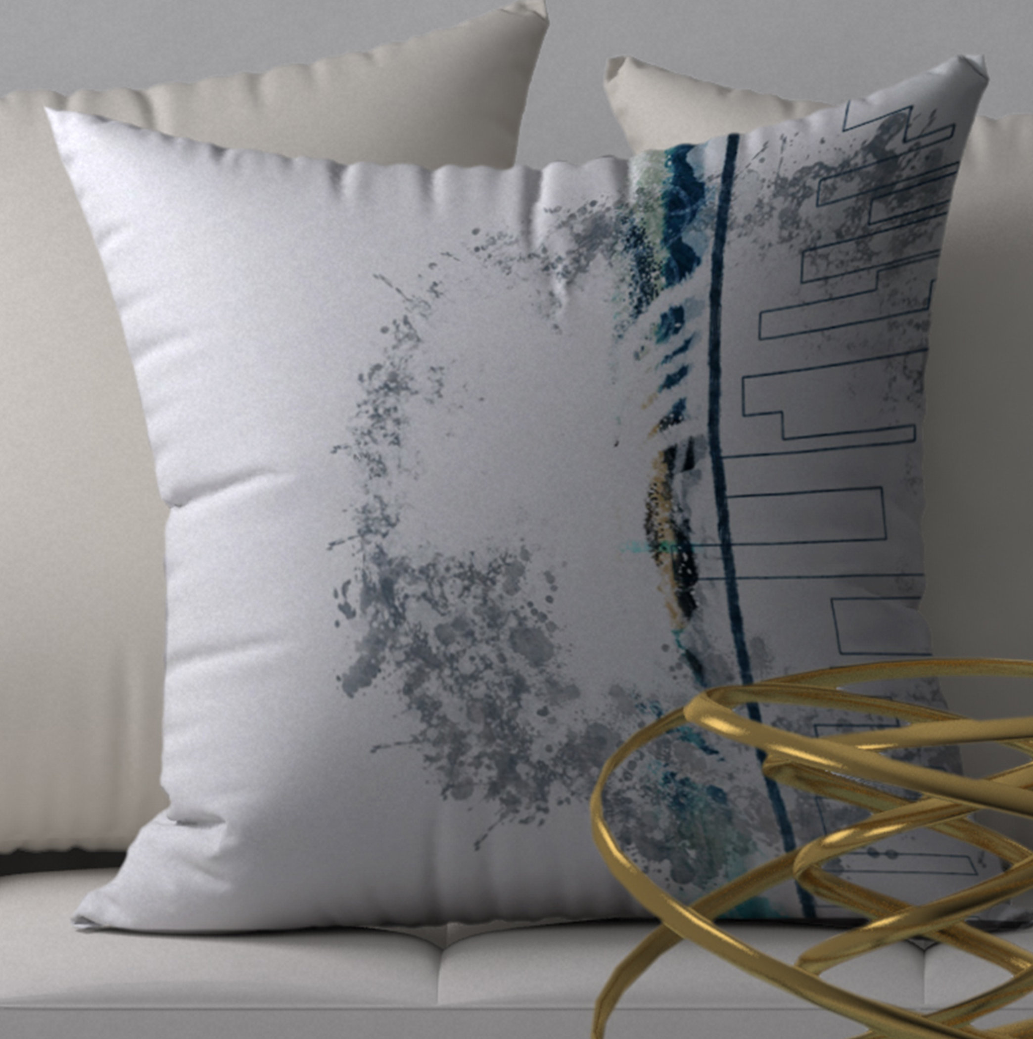 LeRoi Products Swell Glamorous Decorative Square Pillow Cover & Insert ...