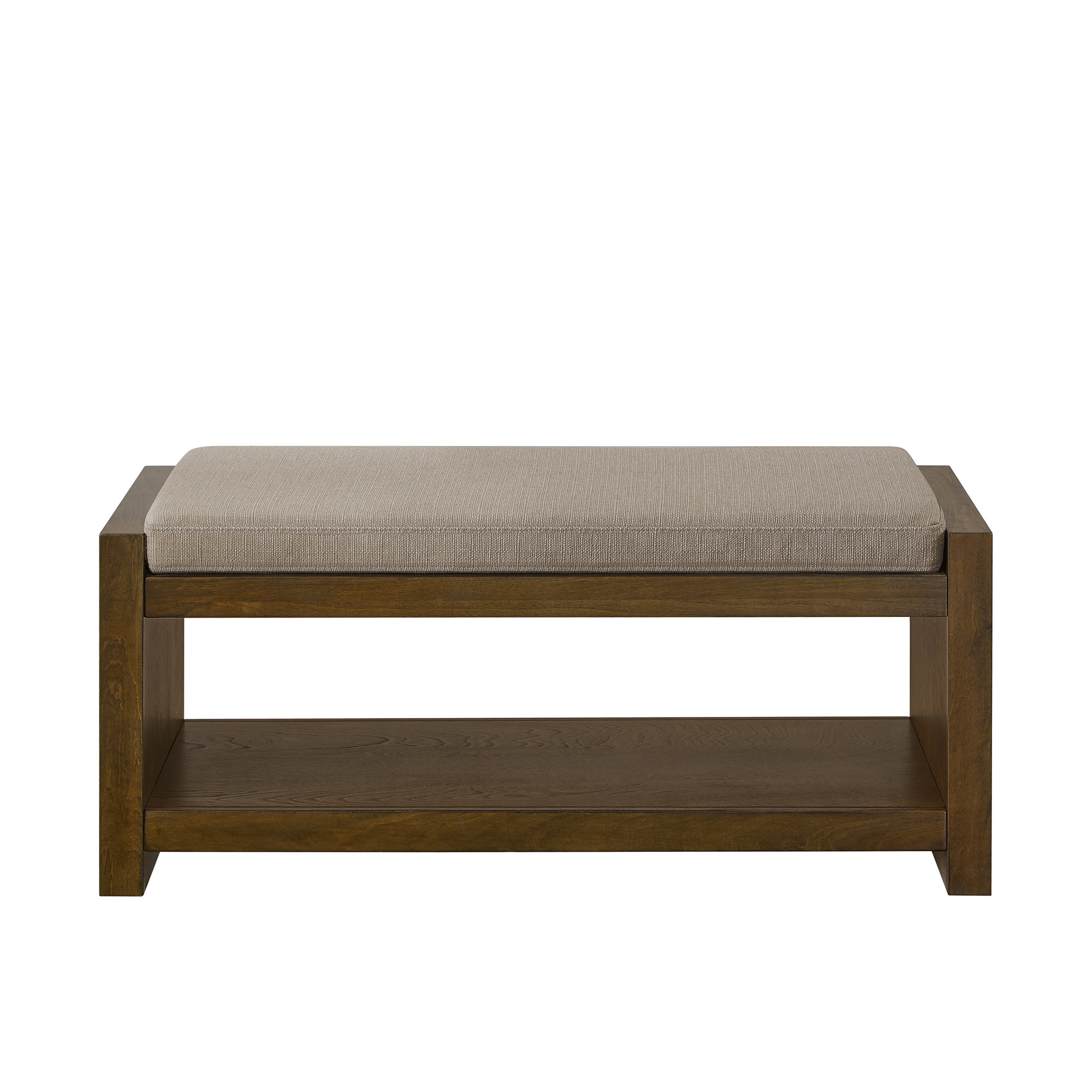 Latitude Run® Nexa 40" Storage Bench with Shoe Rack & Removable Cushion ...