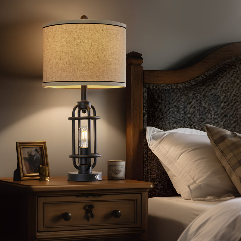 Mercer41 Jacolbi 3 Way Dimmable Touch Control Table Lamp with Dual USB ...