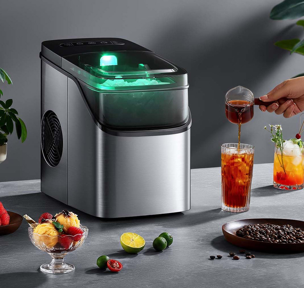AXIBIG Black Ice Machine with Voice Control Self Cleaning RGB Lights ...