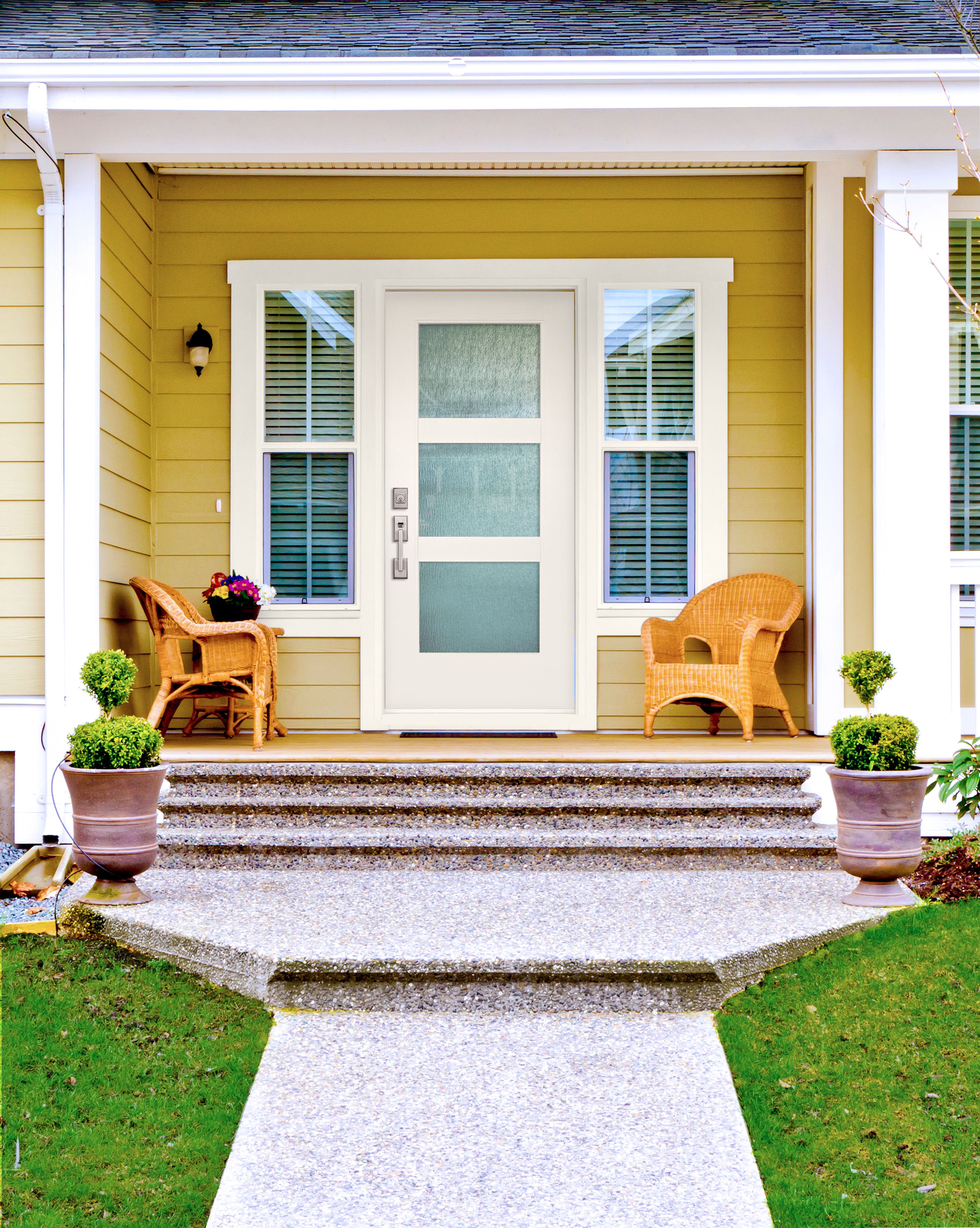 Knockety 36x80 3 Lite Wide SDL Mahogany Fiberglass Front Door | Wayfair