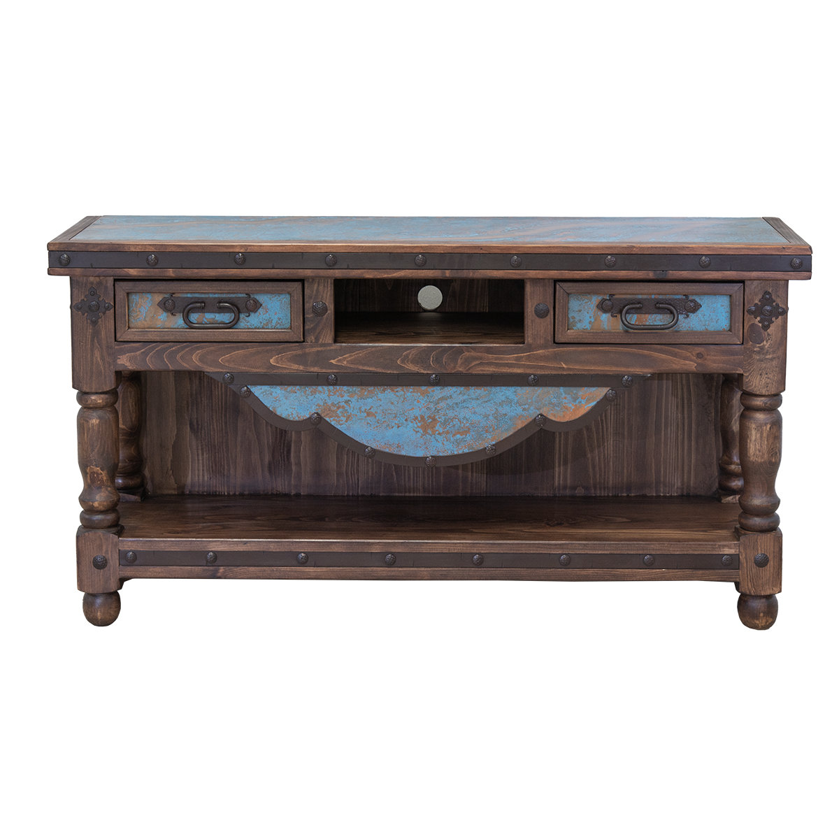 LMT Design Turquoise Ridge Copper Console | Wayfair