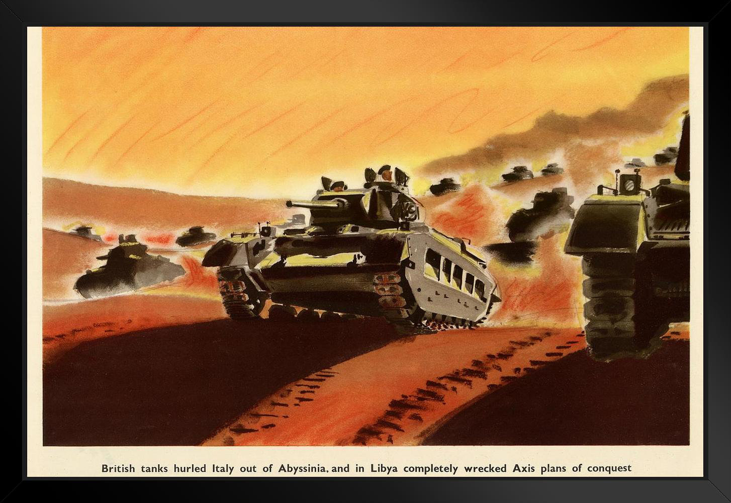 Red Barrel Studio WPA War Propaganda British Tanks Hurled Italy Out Of ...