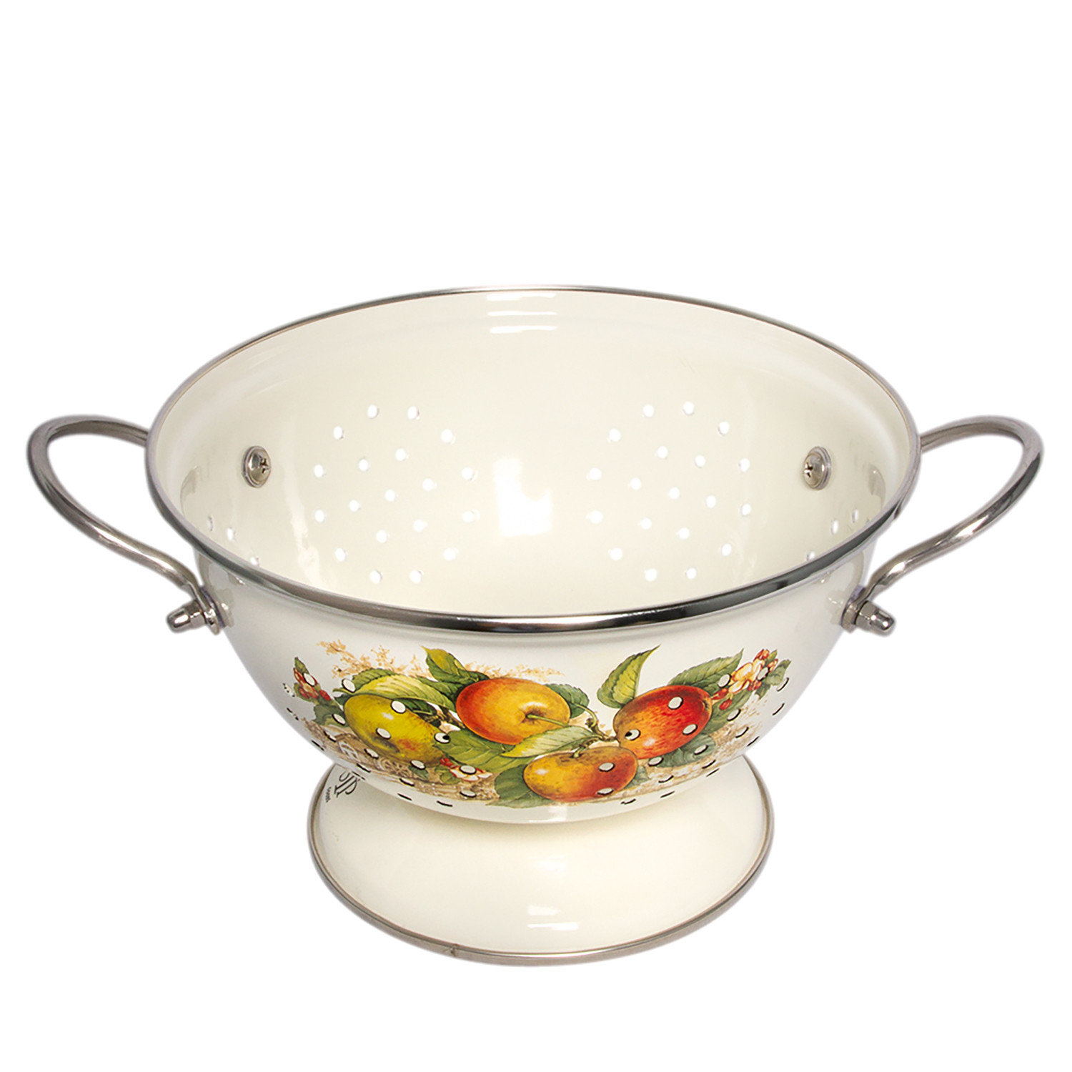 STP Goods Apples Enameled Colander / Strainer Traditional Country Style ...