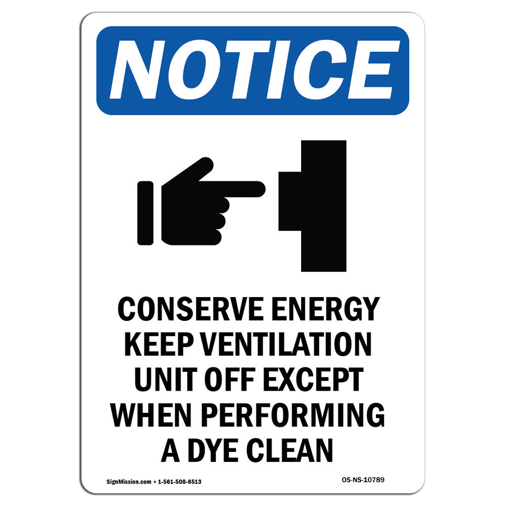 SignMission OSHA Notice - Conserve Energy Keep Sign With Symbol | Wayfair