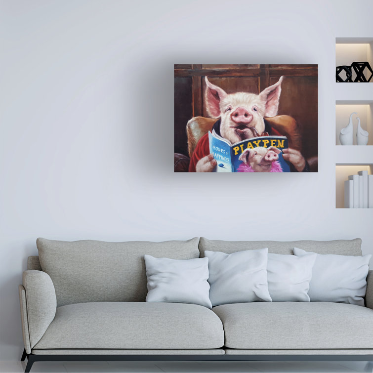 Trinx Male Chauvinist Pig On Canvas Print | Wayfair