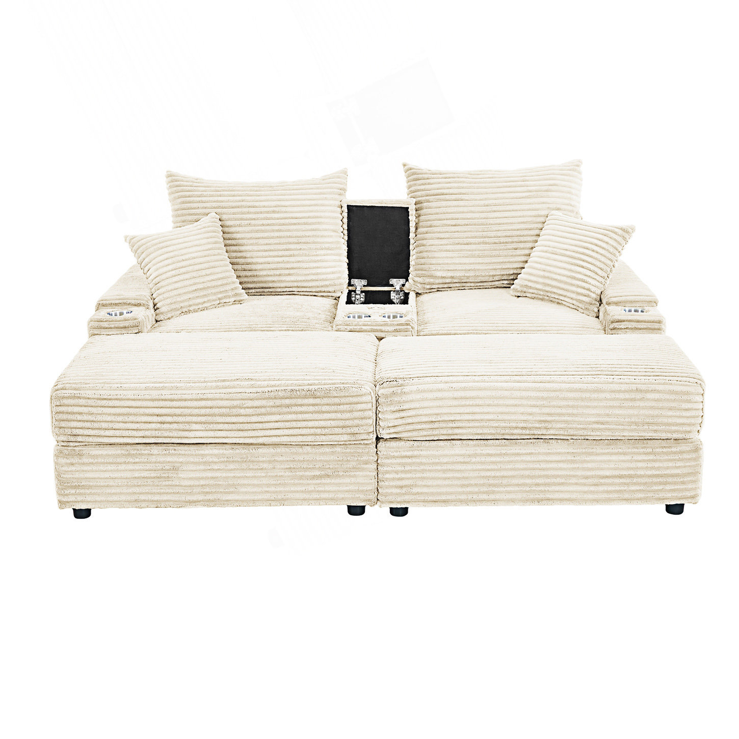 Latitude Run® Upholstered Armchair, Comfortable Single Sofa With Cup ...