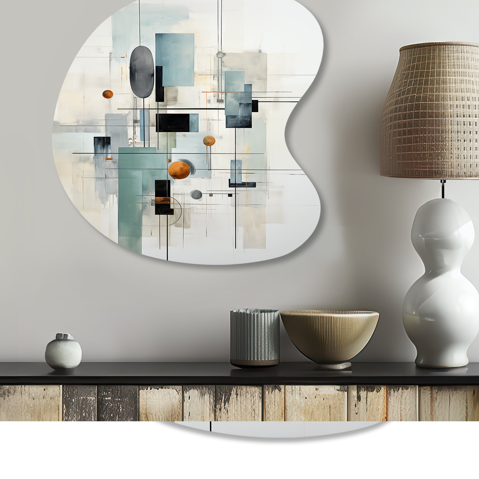 Design Art Grey Suprematism Geometric Symphony II - Abstract ...