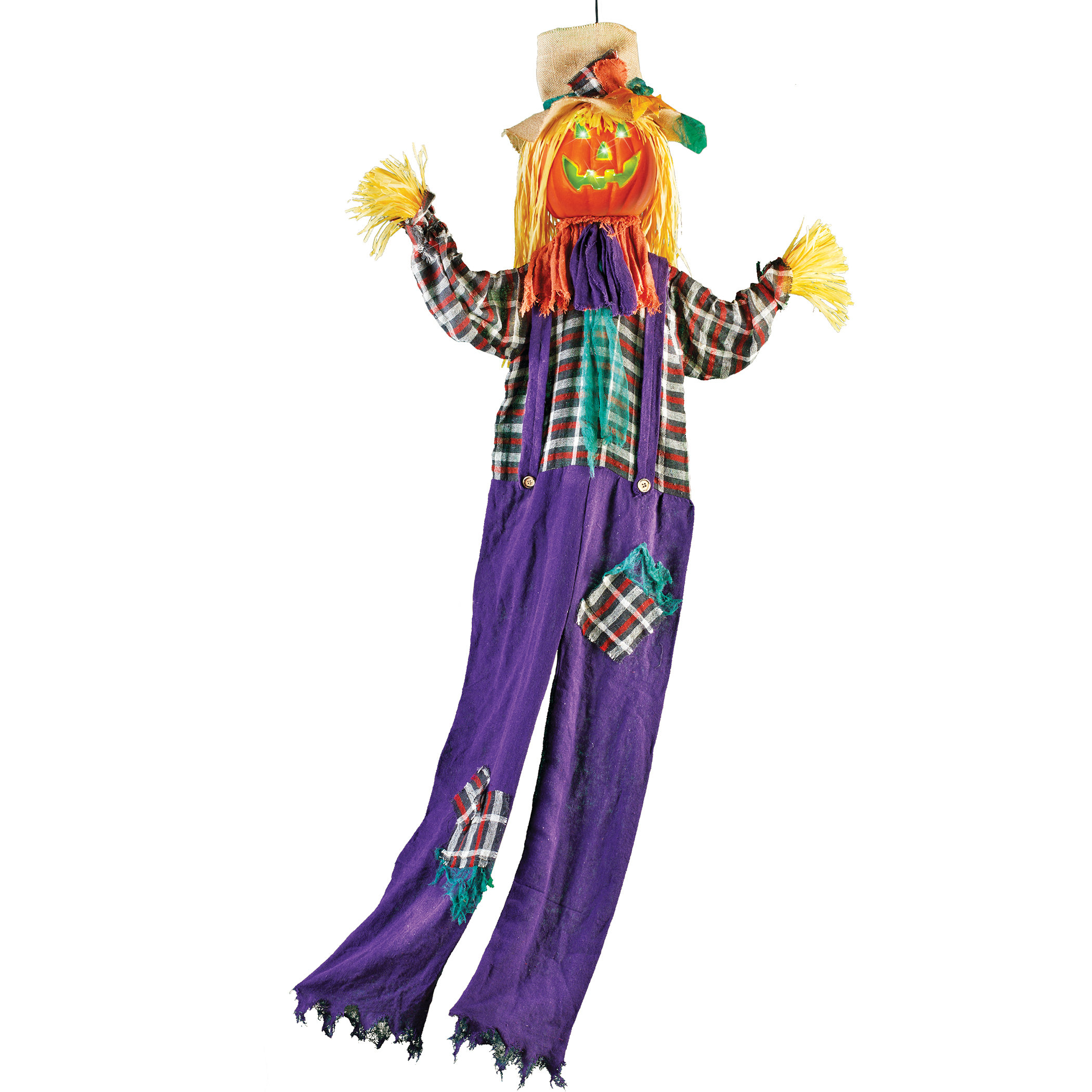 The Holiday Aisle® Lighted Pumpkin Scarecrow - Wayfair Canada
