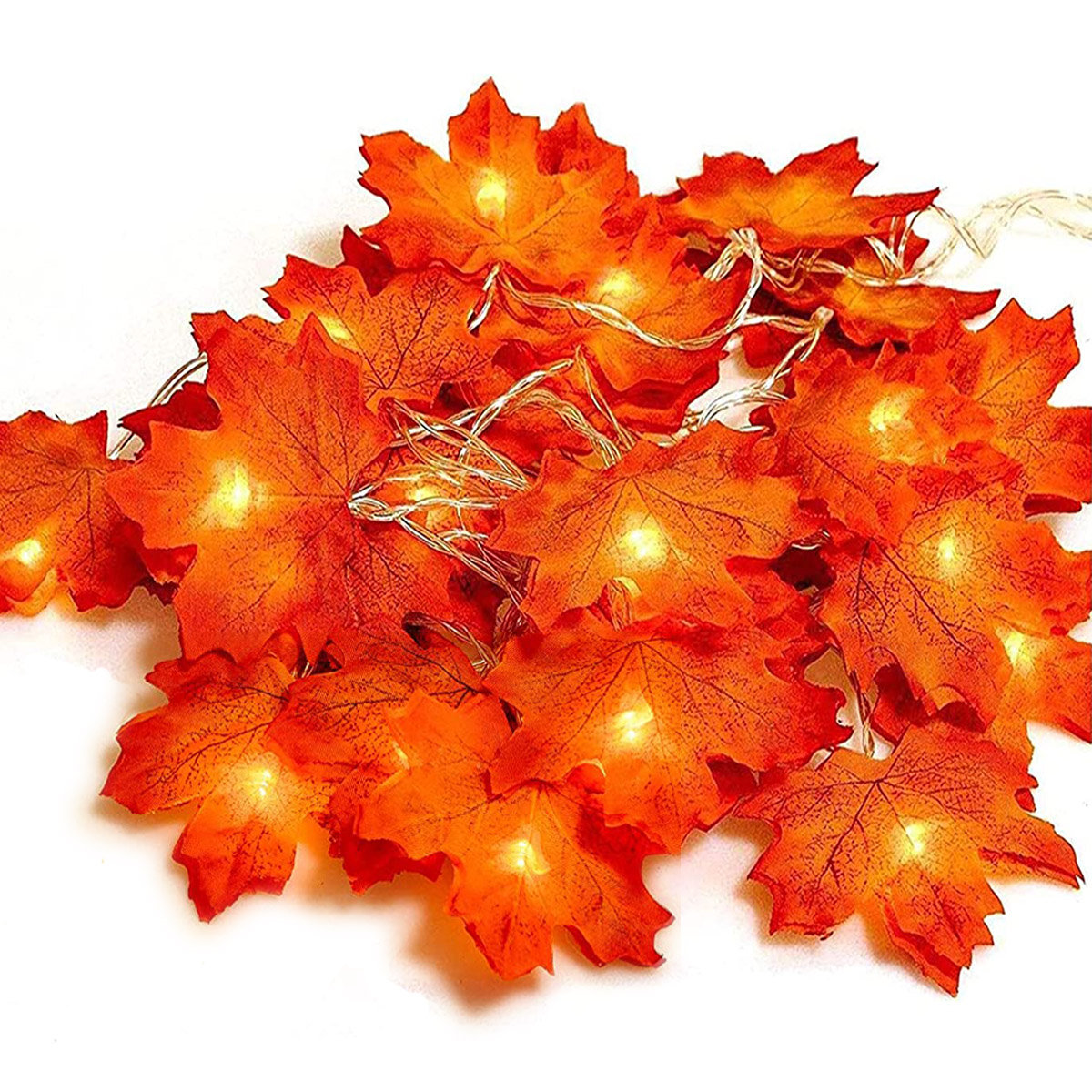 The Holiday Aisle® Maple Leaves String Lights Fall Decor & Reviews ...