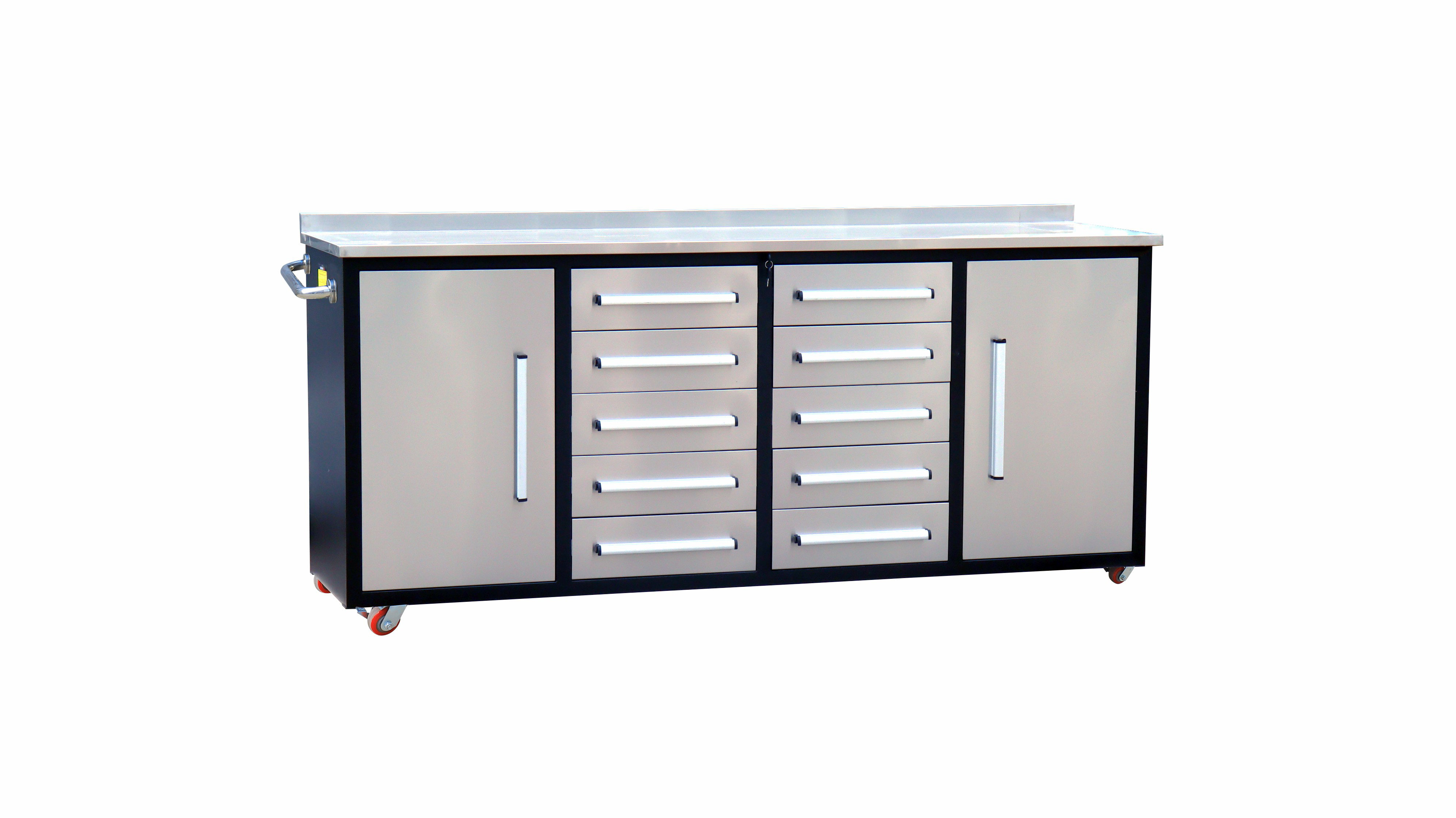 WFX Utility™ 7Ft Storage Cabinet With Work Bench (10 Drawers & 2 ...