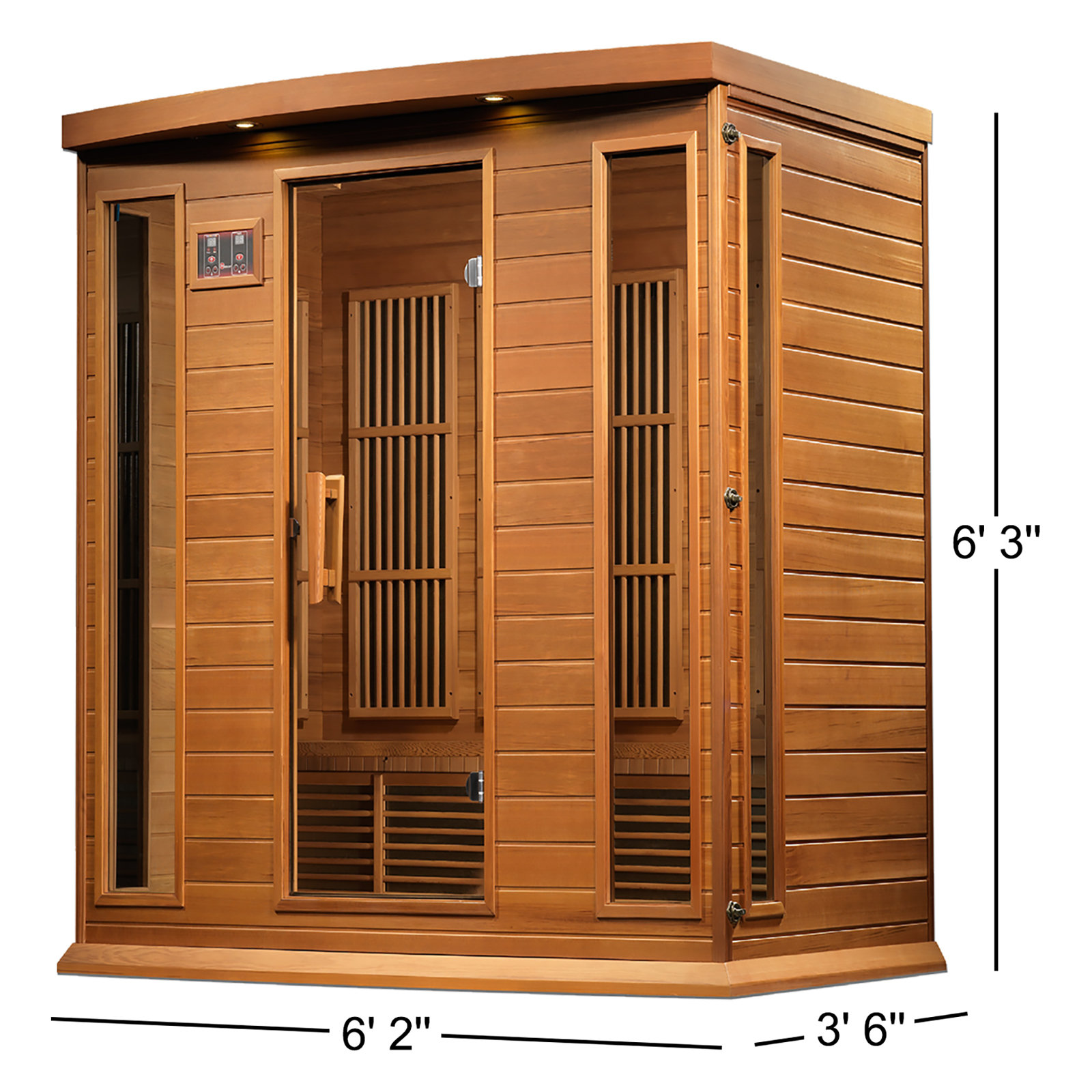 Dynamic Infrared Saunas 4 - Person Indoor Bluetooth Compatible FAR ...