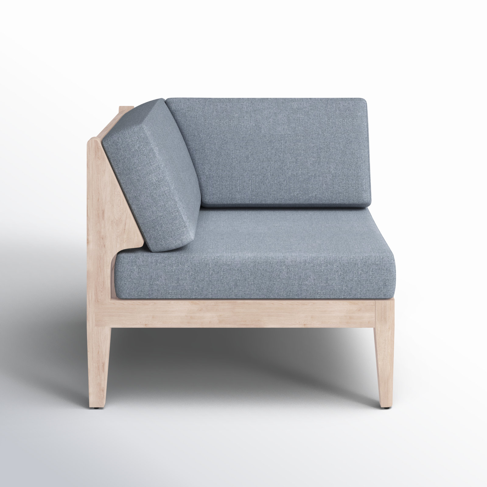 Zipcode Design™ Deloris Acacia Outdoor 30" Corner Chair with Cushions ...