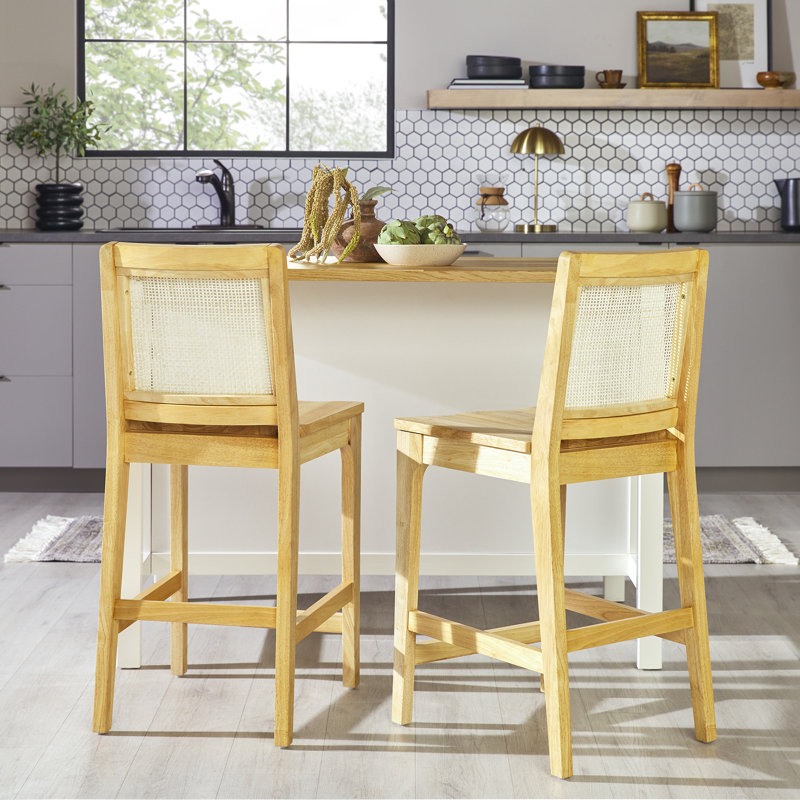 Beachcrest Home Beckwith 24'' Solid Wood Counter Stool | Wayfair