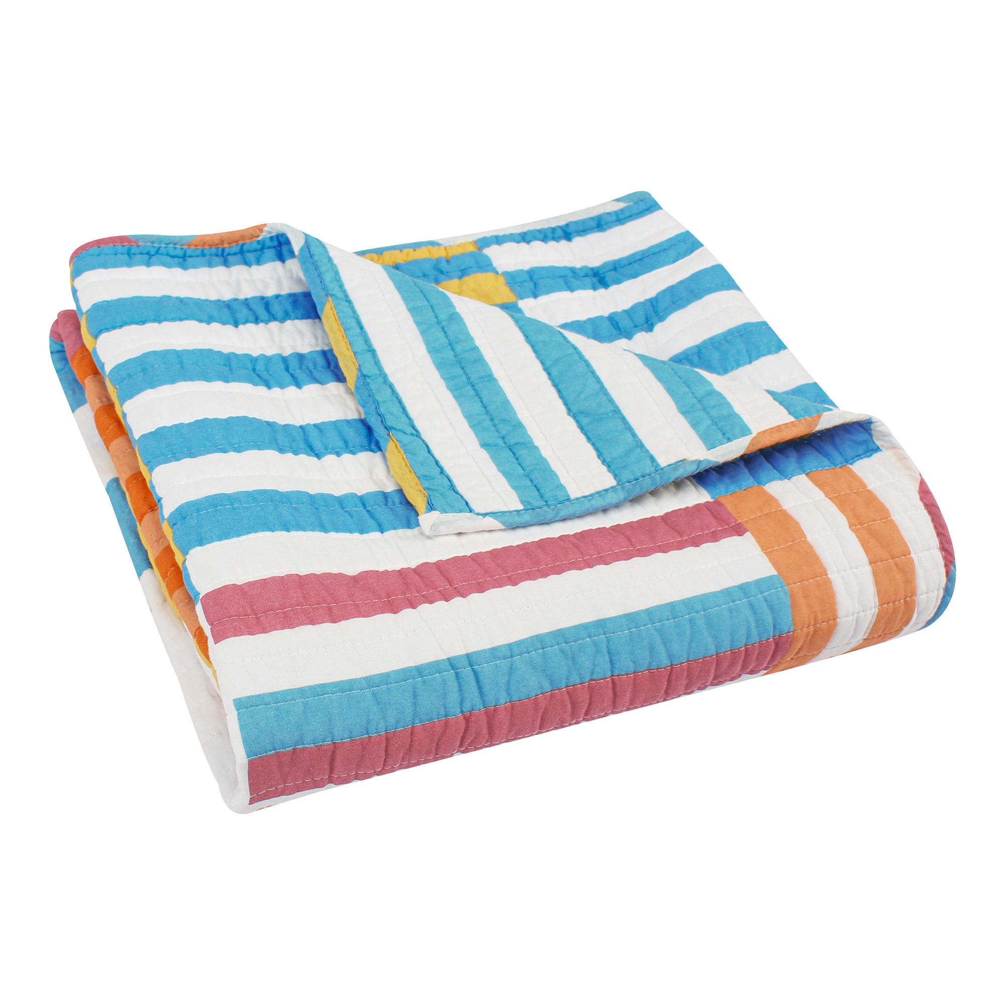 Levtex home Sol Stripe Patch Quilted Throw | Wayfair