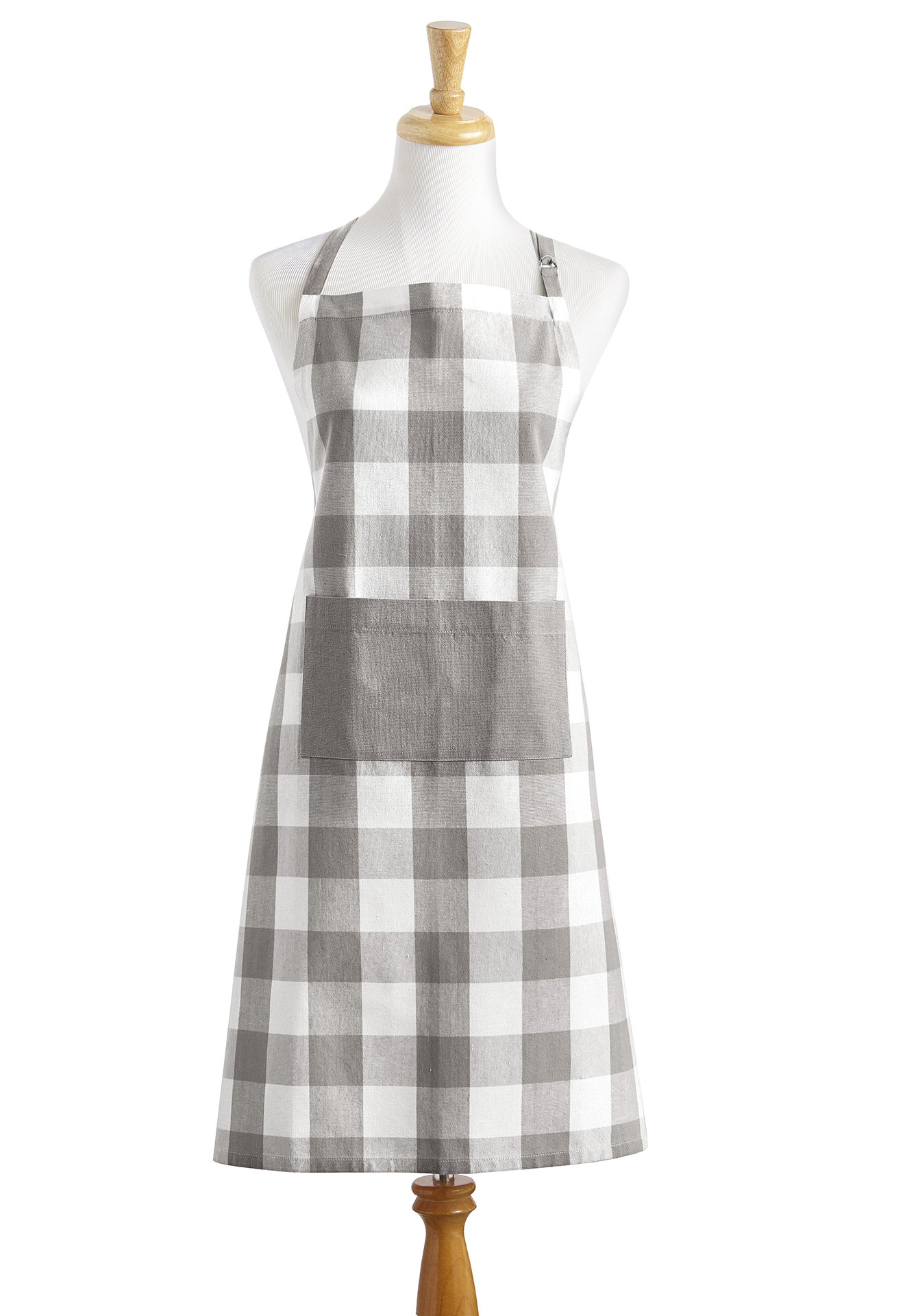 Gracie Oaks Skookum Farmhouse Living Buffalo Check Kitchen Apron ...