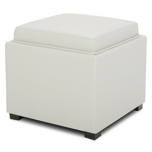 Latitude Run® Stone Faux Leather Ottoman & Reviews | Wayfair