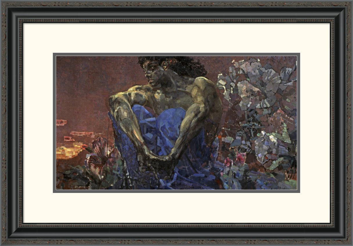 Global Gallery 'Demon Seated' by Mihail Aleksandrovic Vrubel Framed ...