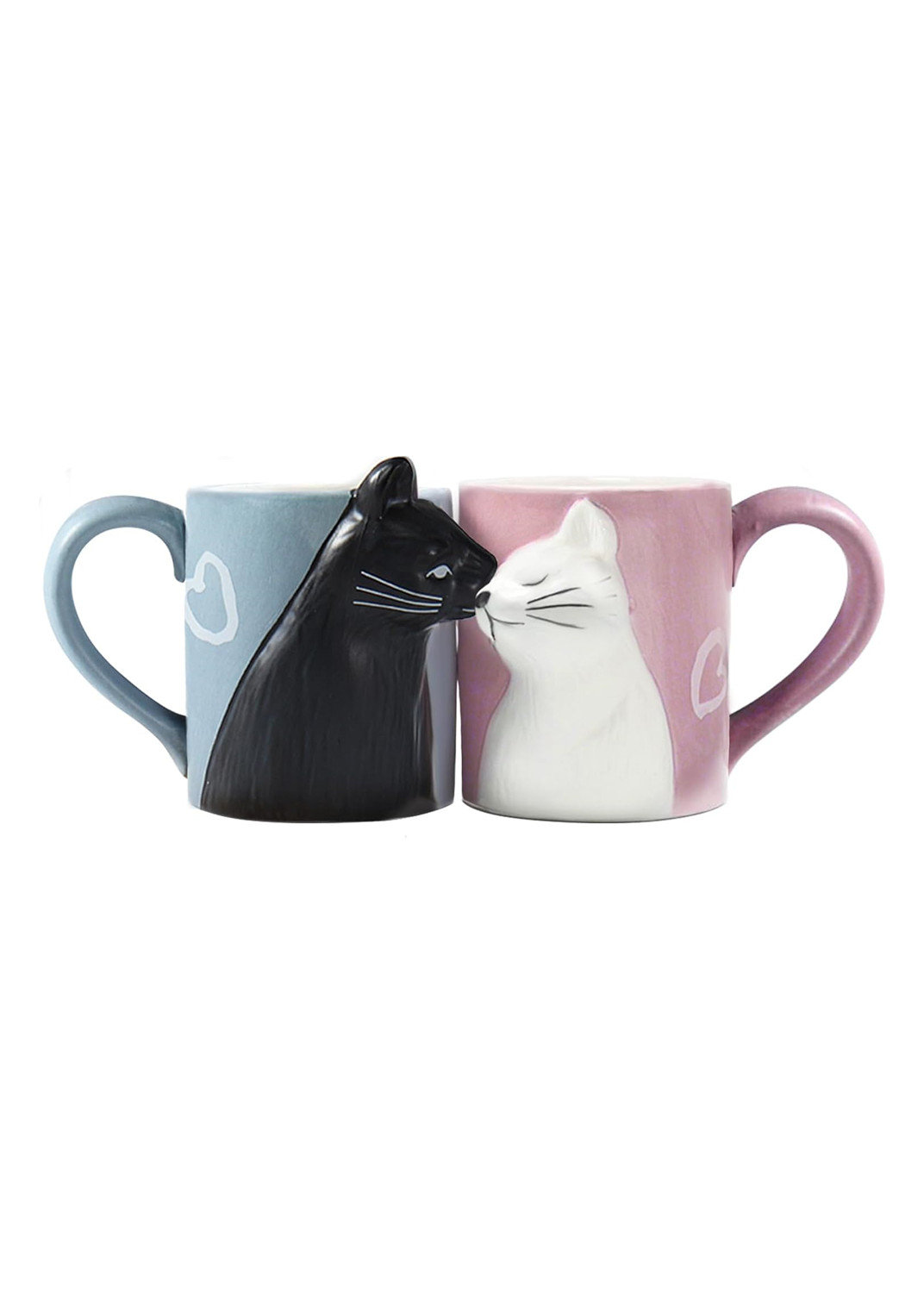 Hokku Designs Couple Gifts Cute Kissing Cat Mug Set Of 2,Matching ...