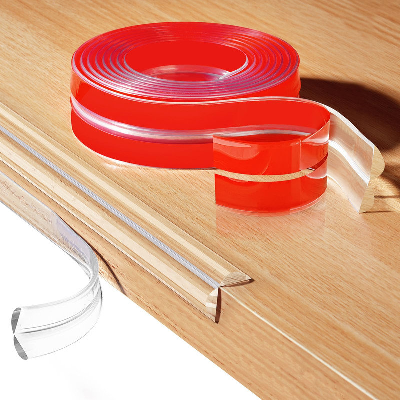 Gracie Oaks 4 Pcs Clear Proofing Edge Protector Strip, 19.7ft(6m) Pre ...