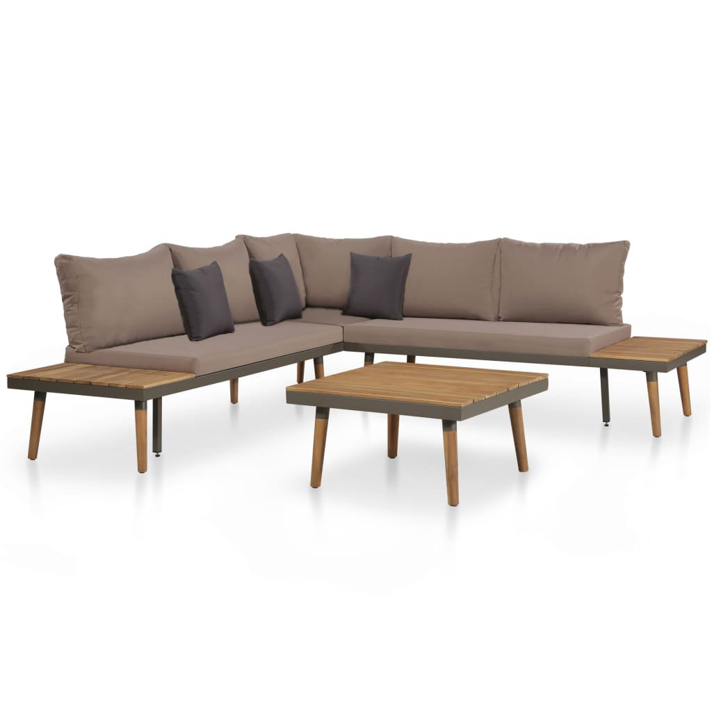 Wrought Studio™ Delanco 4 Piece Bench with Cushions & Reviews | Wayfair