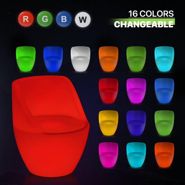Bring Home Furniture 28'' LED Glow Chairs for Outdoors 16 Color ...