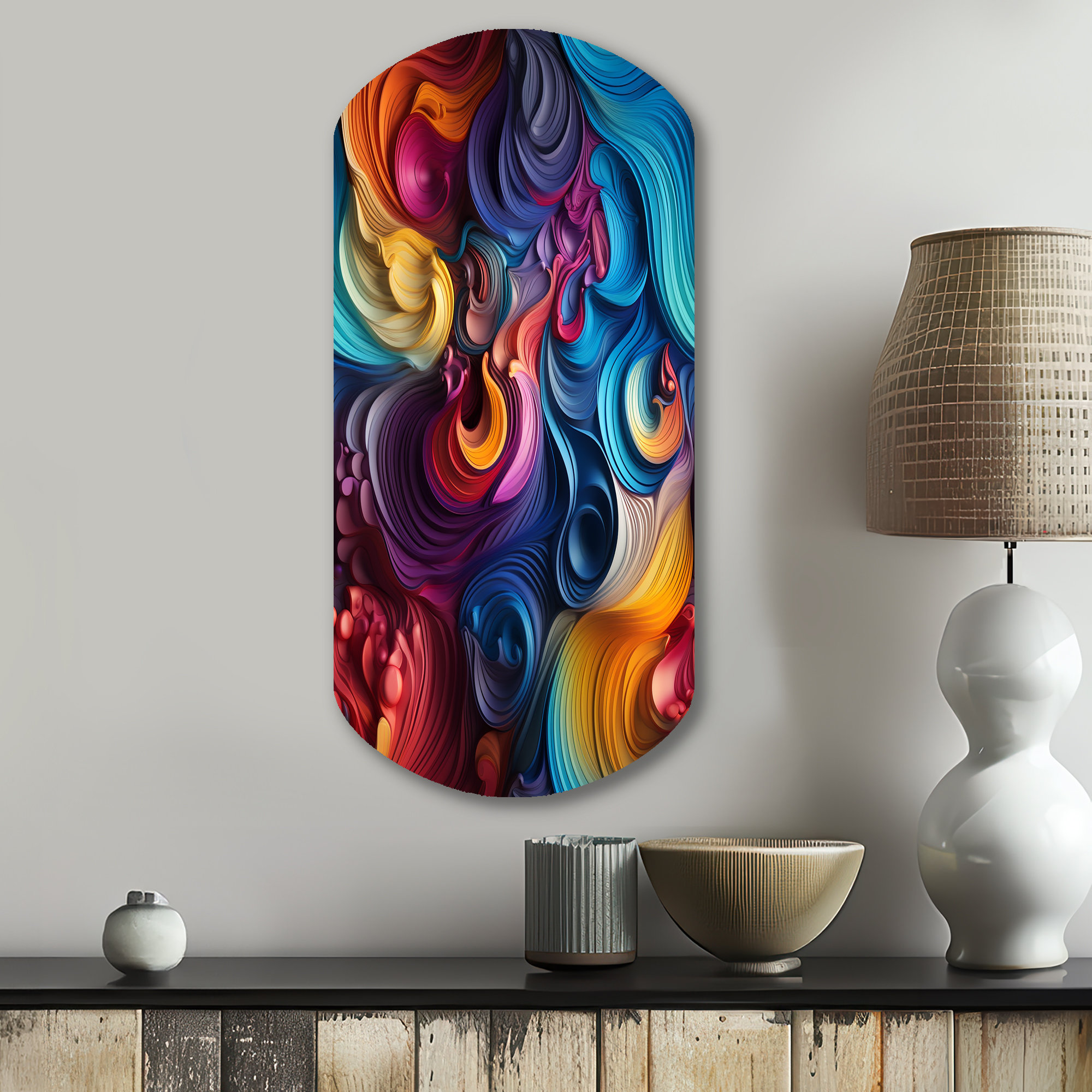 Design Art Popart Psychedelic Swirls - Abstract Cylinder Shape ...