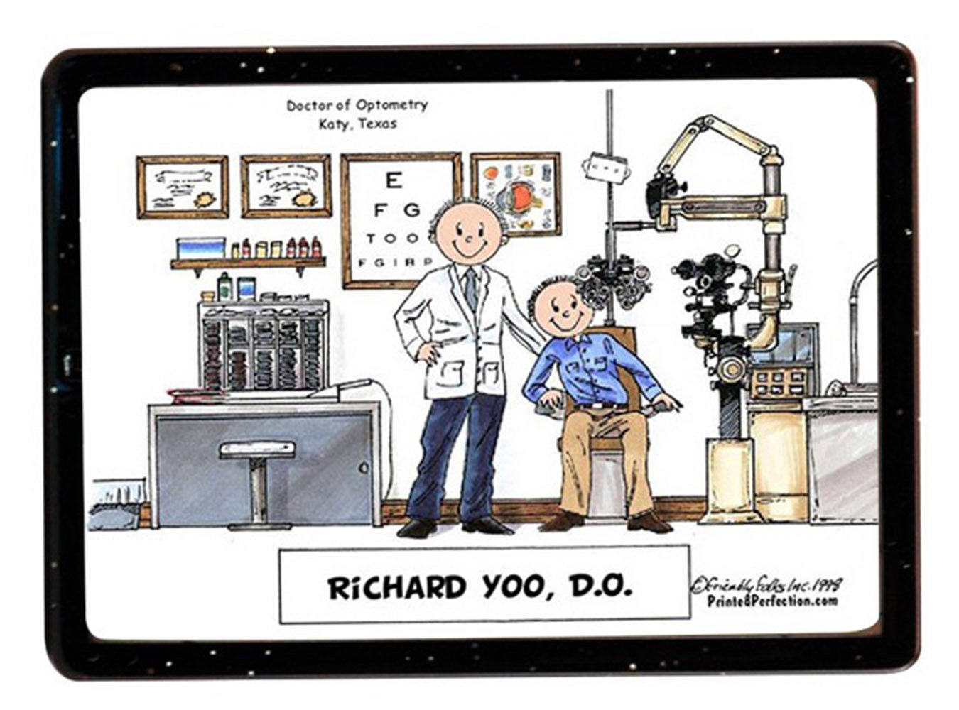 Printed Perfection Personalized Optometrist - Male Acrylic Magnet ...