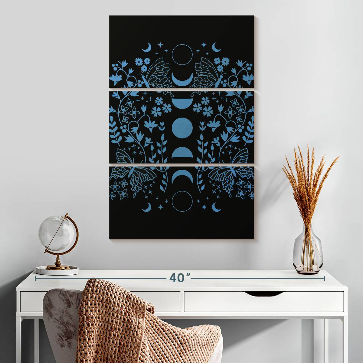 Ebern Designs Oberle Spring Moon In Blue | Wayfair