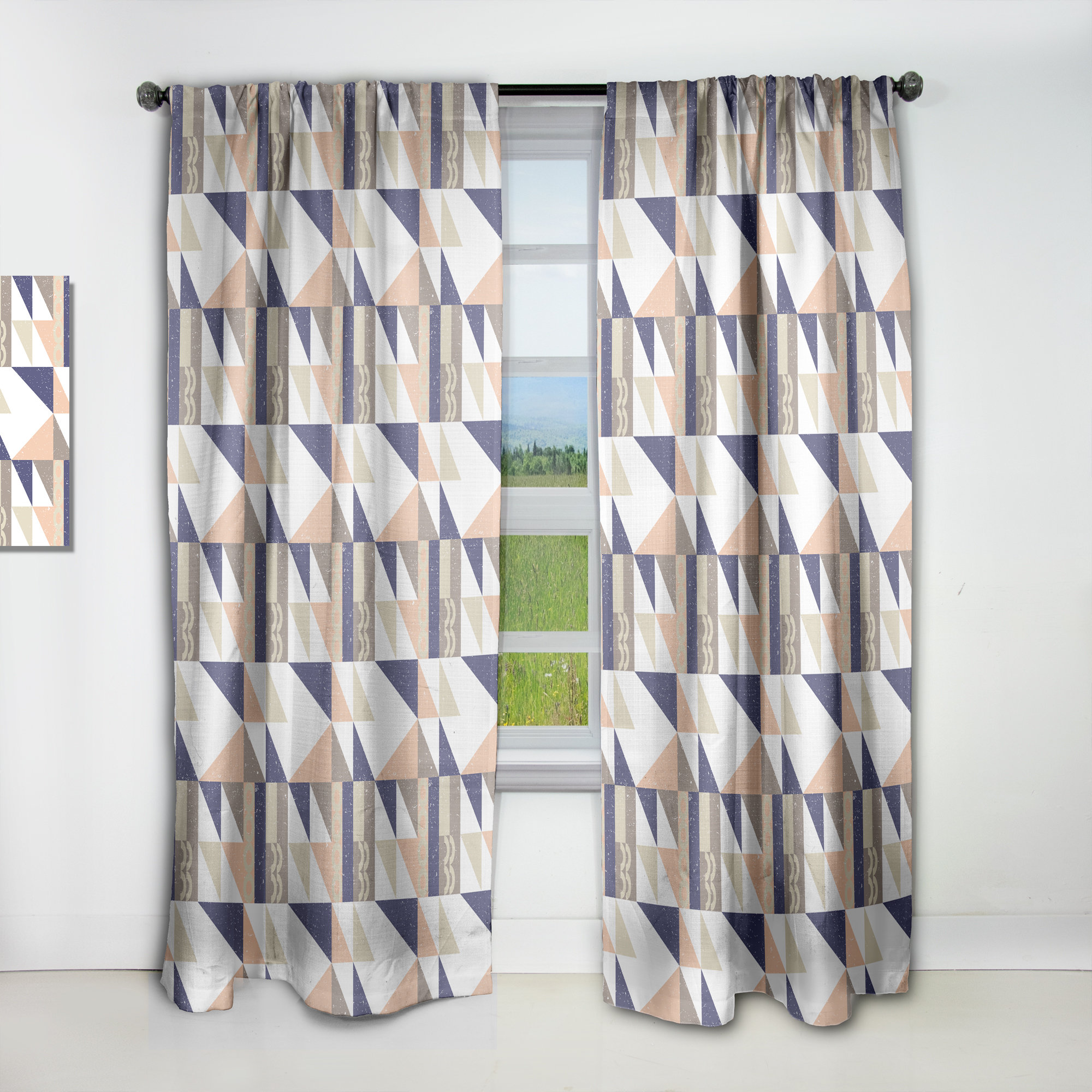 East Urban Home Retro Geometric Design X - Geometric Mid-Century Modern ...