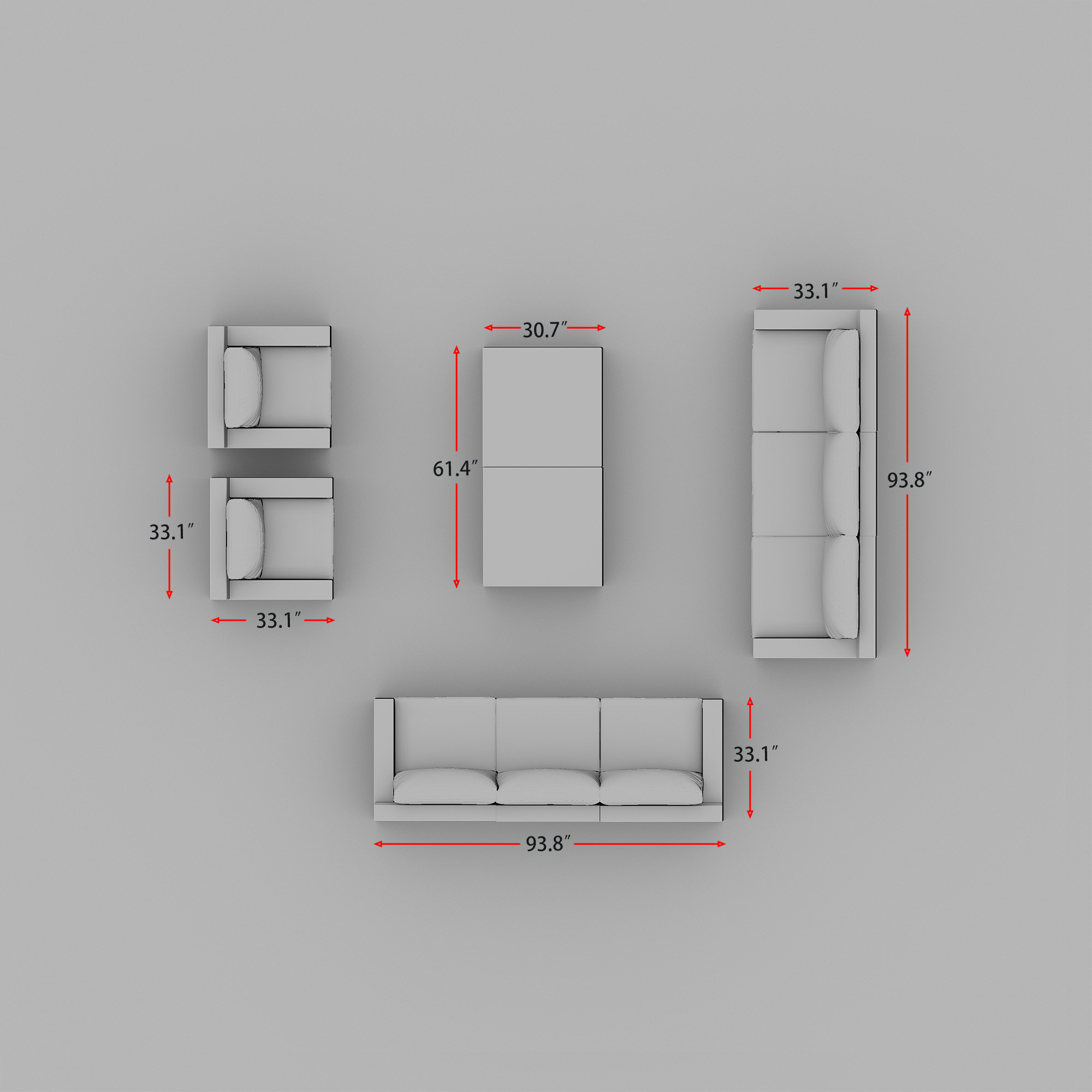 Synlett 6 Piece Rattan Sofa Seating Group with Cushions | Wayfair